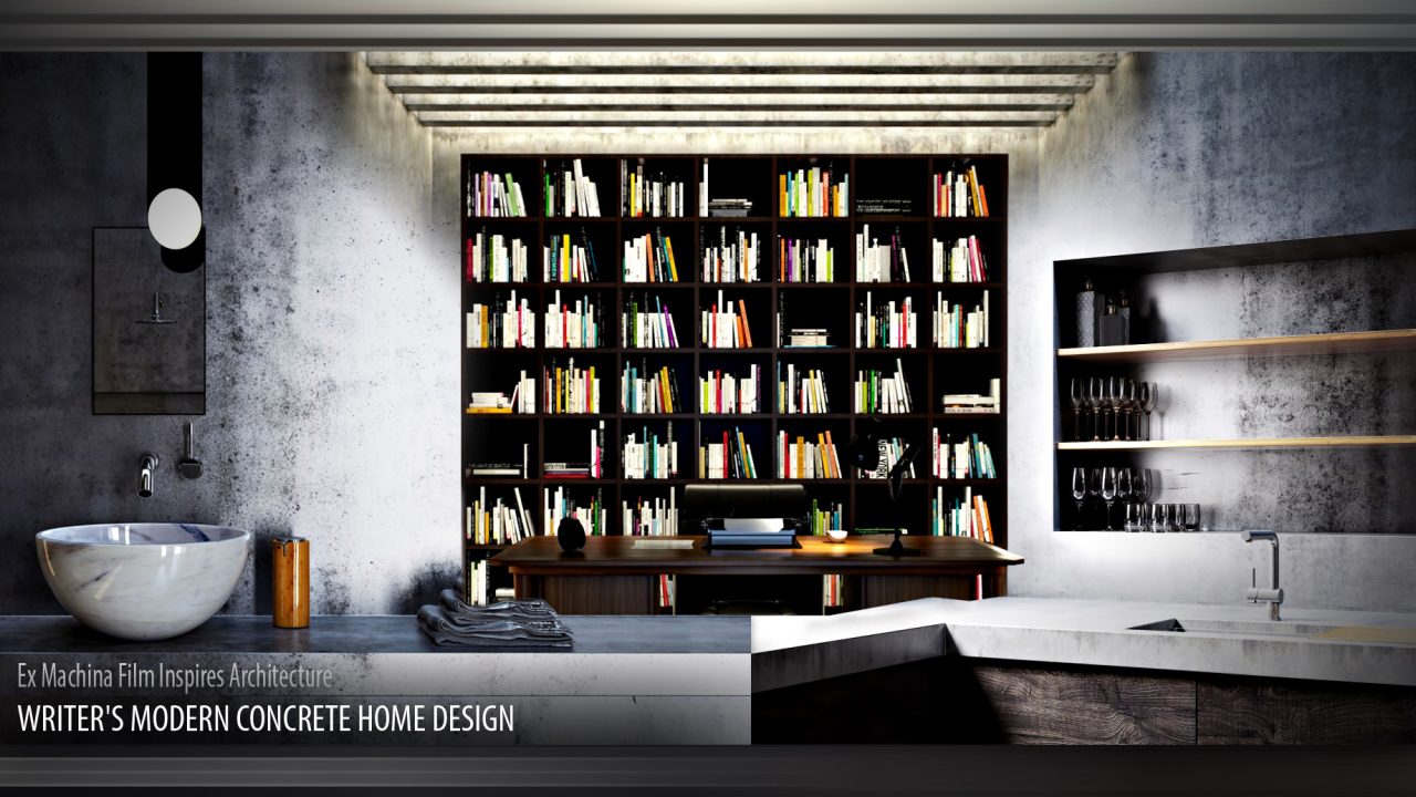 Ex Machina Film Inspires Architecture for a Writer’s Modern Concrete ...