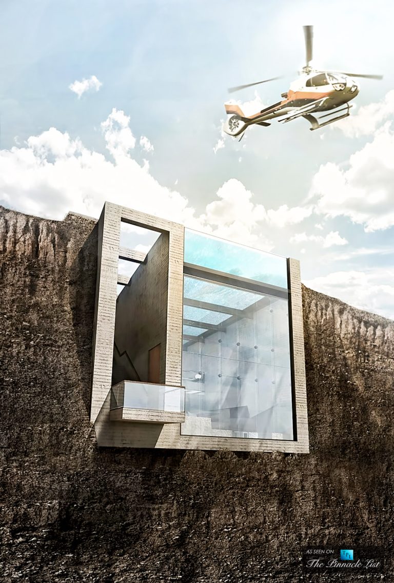 Imagine Living Inside a Cliff – Luxury Home Wedged Cliffside, Sunken ...