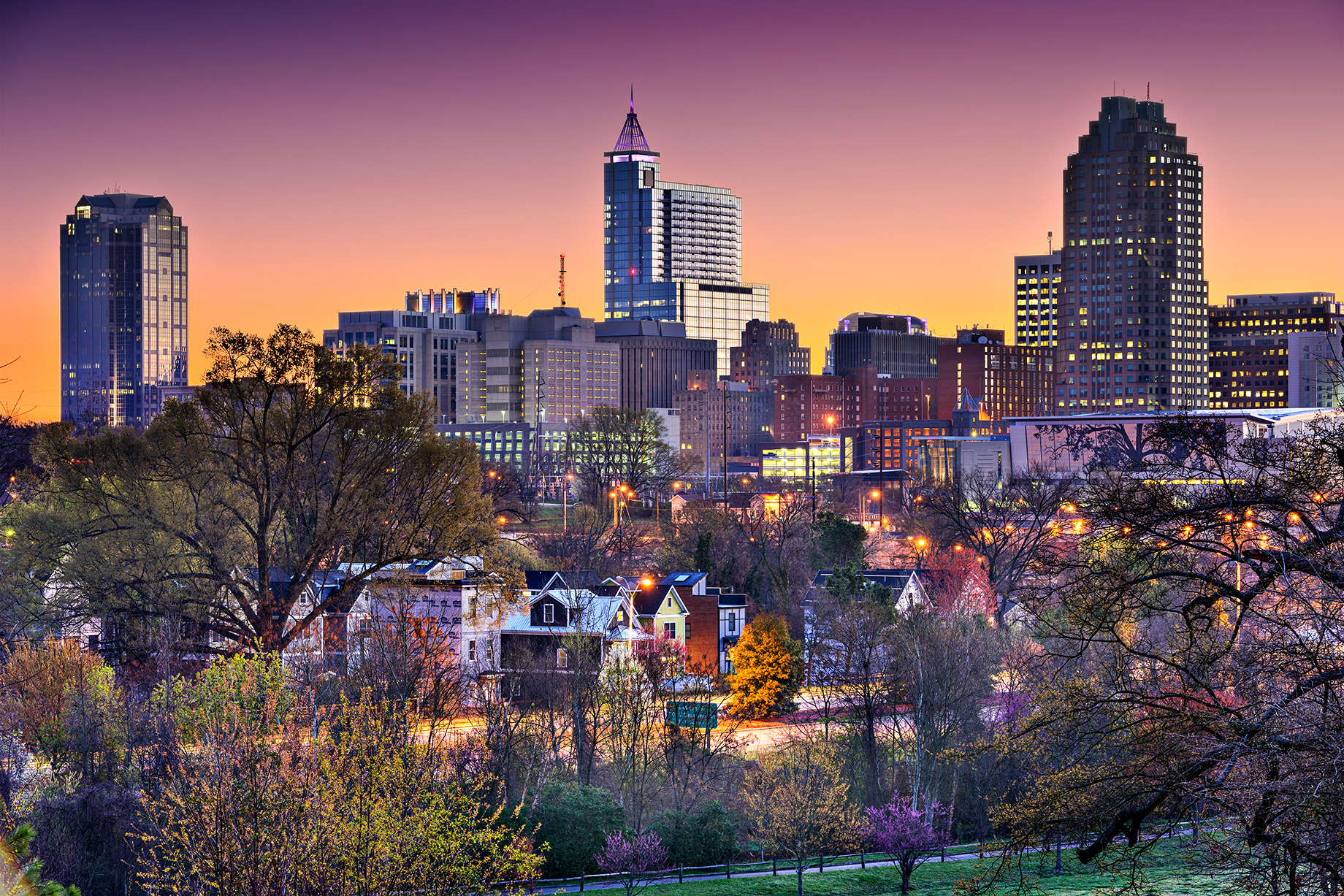 Sunset Raleigh North Carolina USA The Pinnacle List