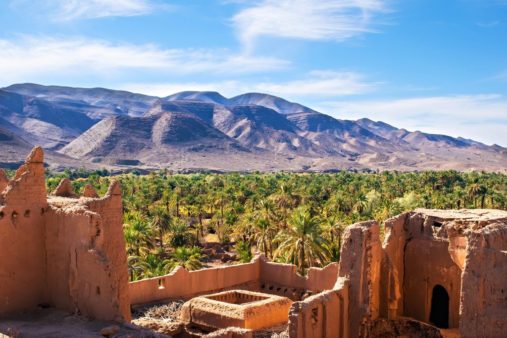 Berberic Kasbah Town Ruins – Draa Valley, Sahara Desert, Morocco – The ...