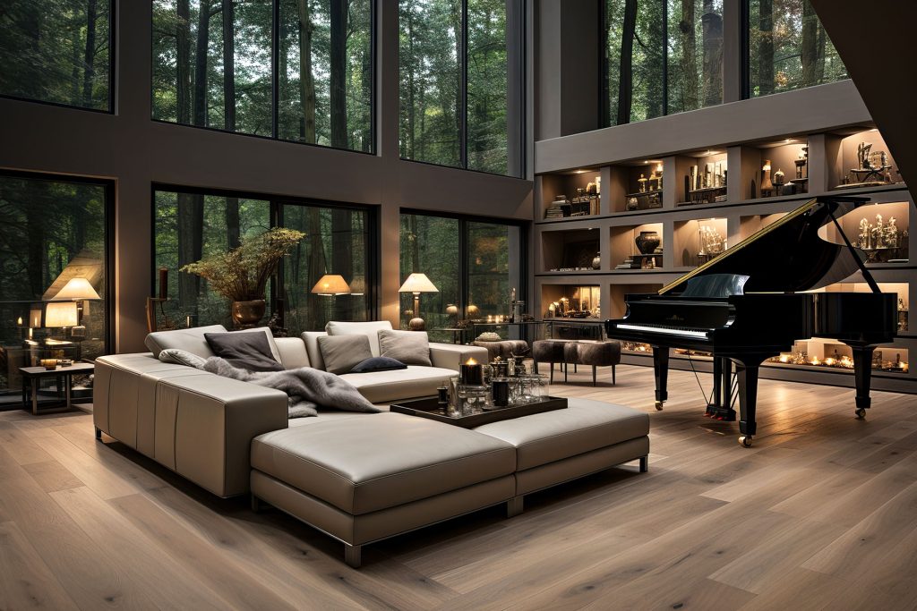 Multifunctional Spaces – Luxury Modern Living Room with a Large Sofa ...