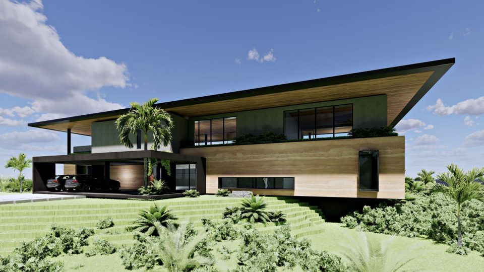 Arrival Pavilion & Main Entrance – Modern Villa Concept at The Hermosa ...