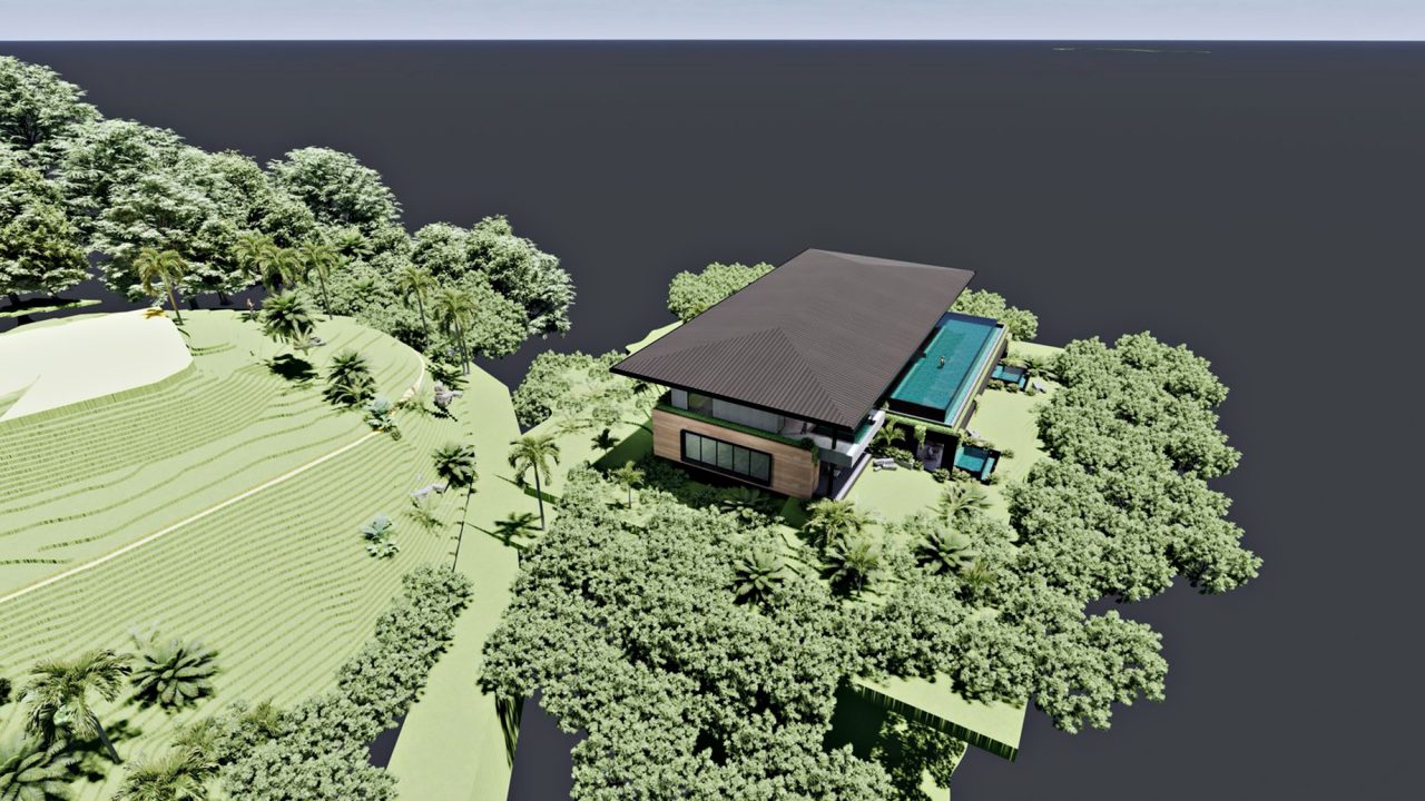 Concept Aerial of The Drop Villa in Cliffside Seclusion at The Hermosa ...