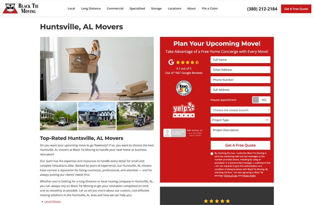 Black Tie Moving – The Pinnacle List